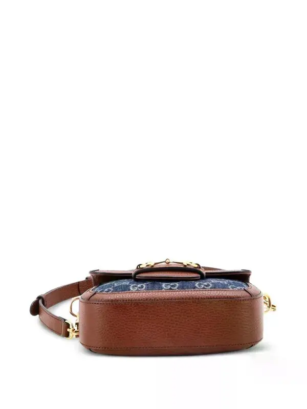 Gucci Horsebit 1955 Gg Denim Mini Shoulder Bag