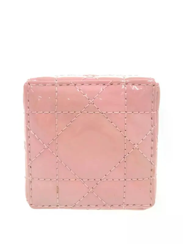 Dior Micro Patent Cannage Lady Cube Pouch