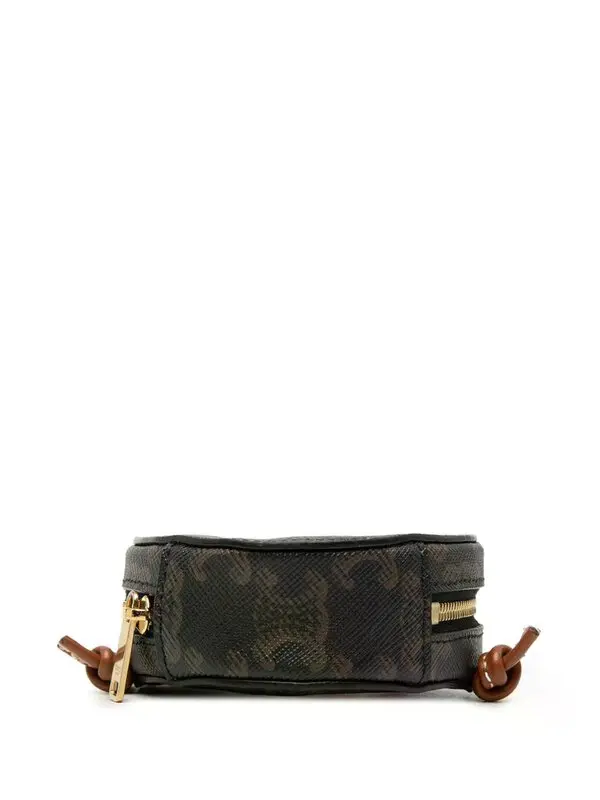 Celine Micro Triomphe Coated Canvas Heart Crossbody Bag - Brown