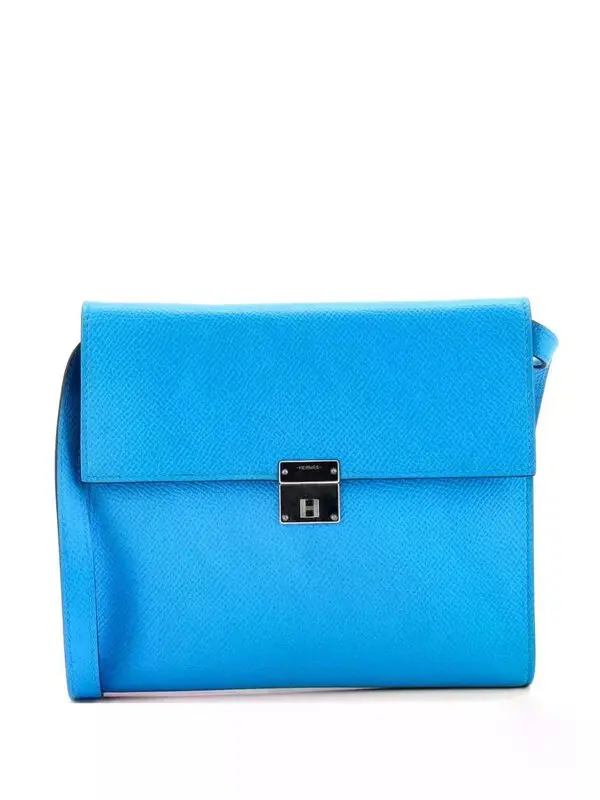 Hermès Clic Wallet On Strap Epsom Shoulder Bag - Blue