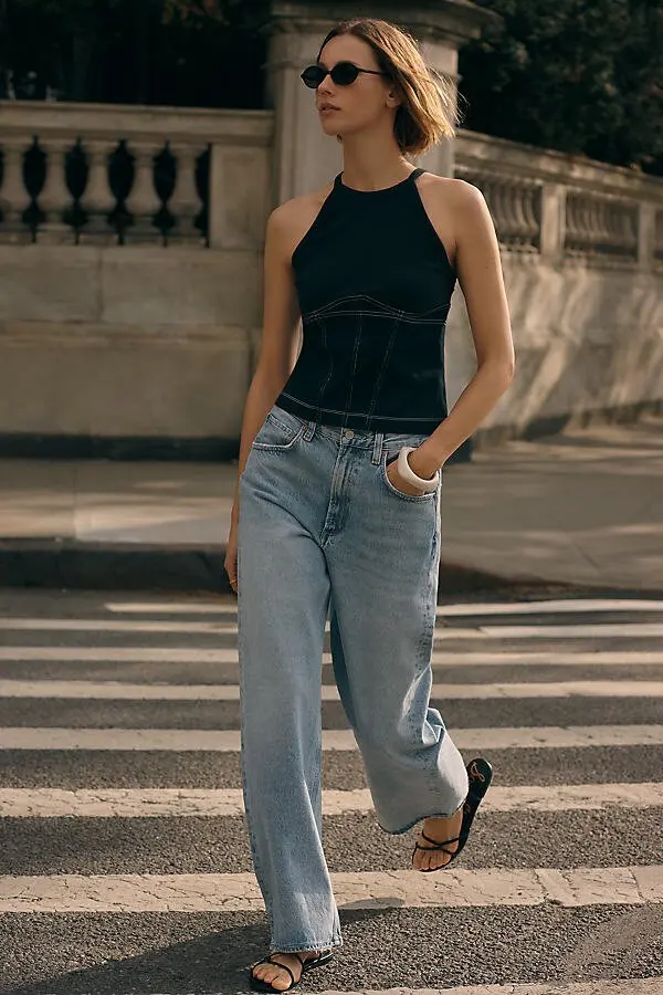 PILCRO High-neck Tank Top - Black