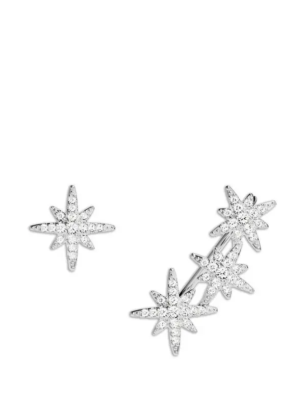 APM MONACO Asymmetric Star Earrings - Silver