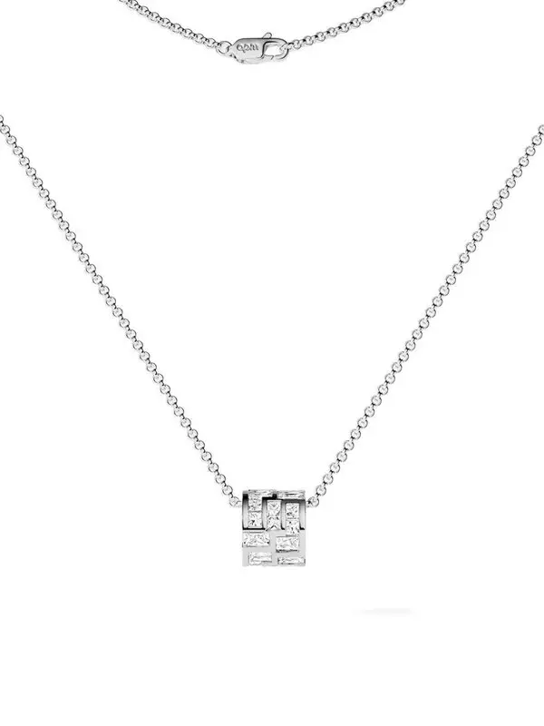 APM MONACO Tone Crystal Necklace - Silver