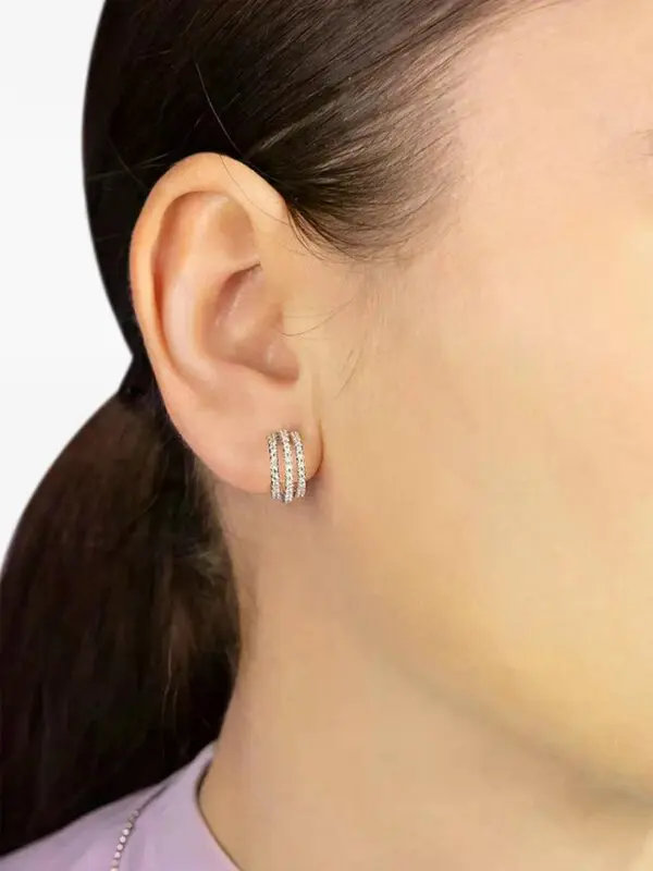 APM MONACO Triple Hoop Earrings - Silver