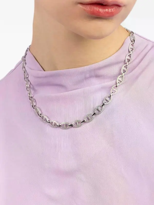 APM MONACO Marine Pavé-set Necklace - Silver