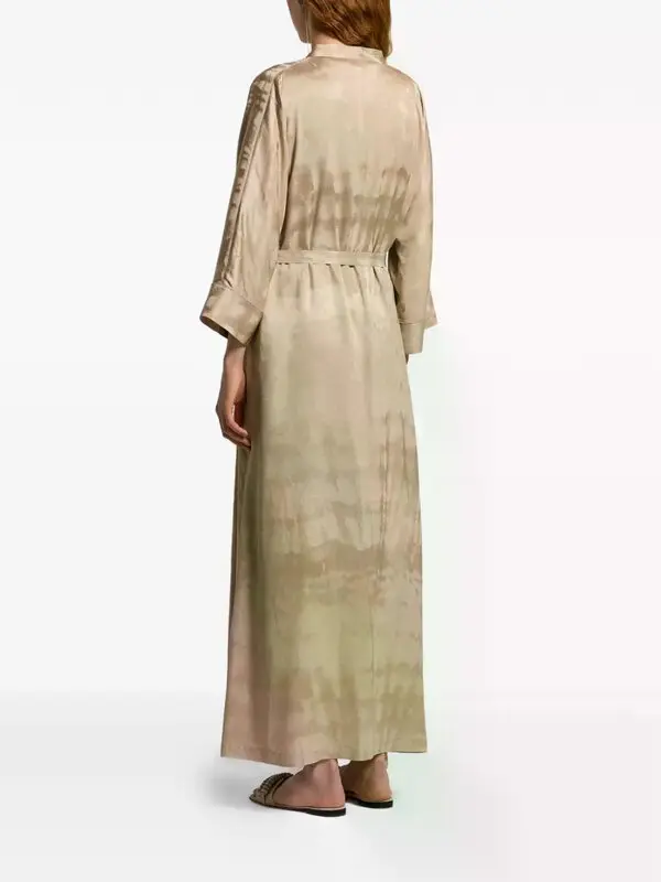 Peserico Belted Tie-dye Maxi Dress