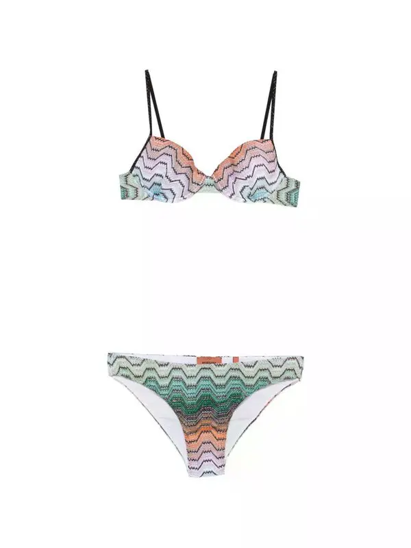 Missoni Zigzag-knit Bikini - Orange
