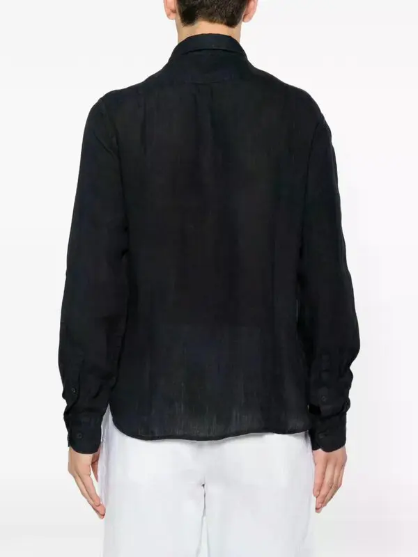 120% Lino Long-sleeve Button-up Shirt