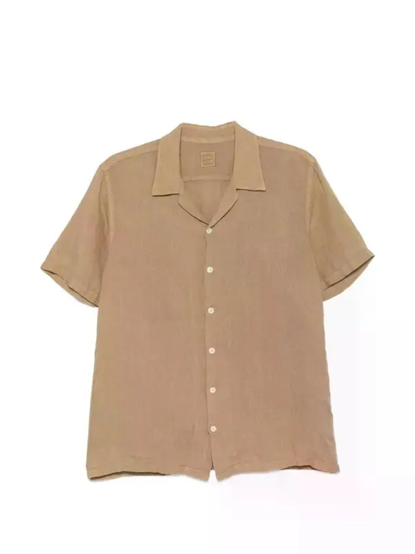 120% Lino Short-sleeve Camp-collar Shirt