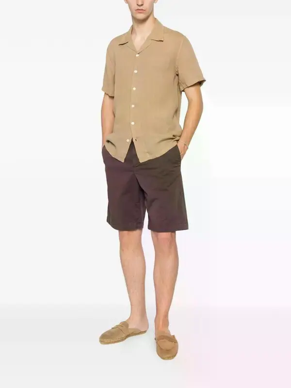 120% Lino Short-sleeve Camp-collar Shirt