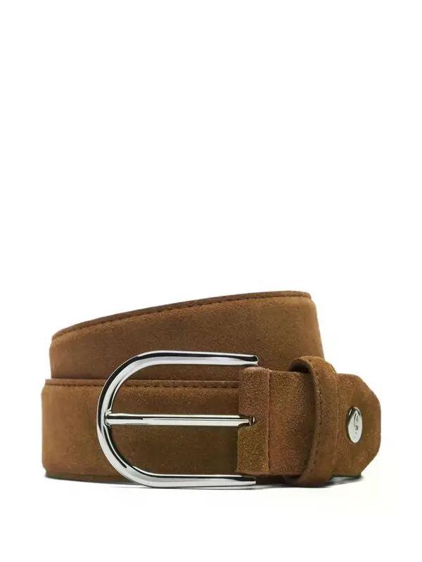 Brioni Suede Pin-buckle Belt - Brown