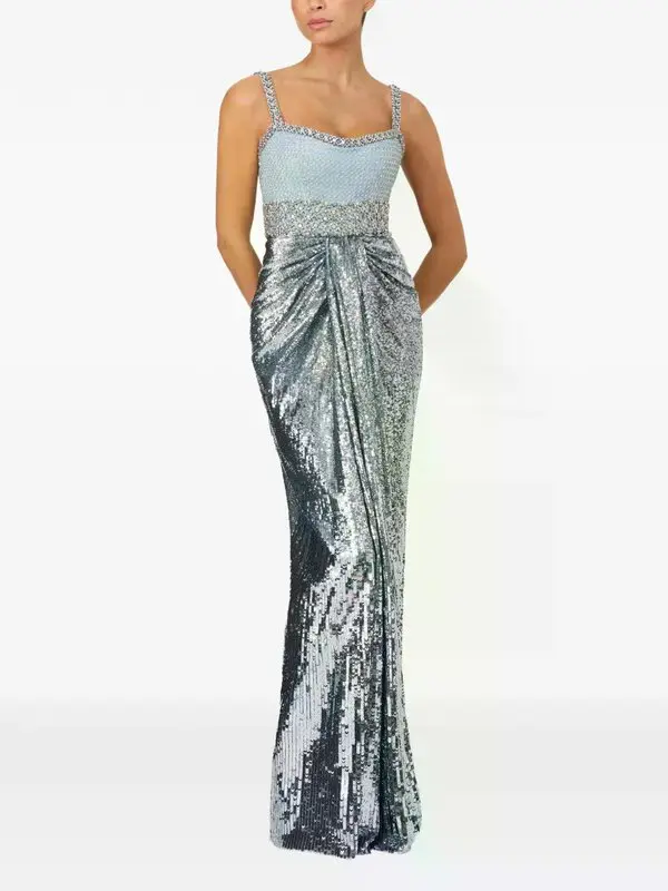 Jenny Packham Only You Sequin-embellished Gown - Silver