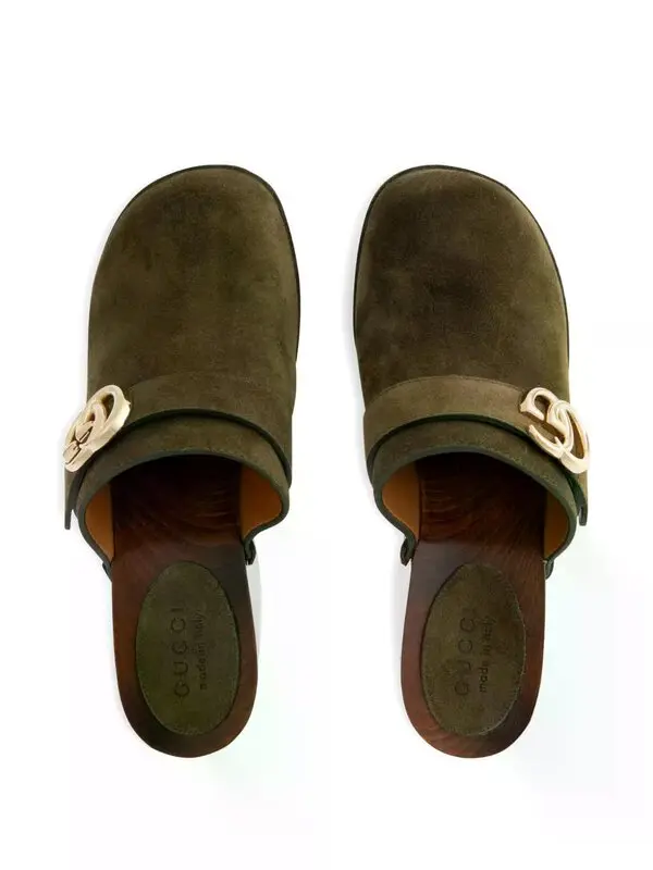 Gucci Double G Stud-embellished Mules
