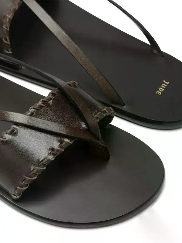 JUDE Helena Leather Flat Sandals