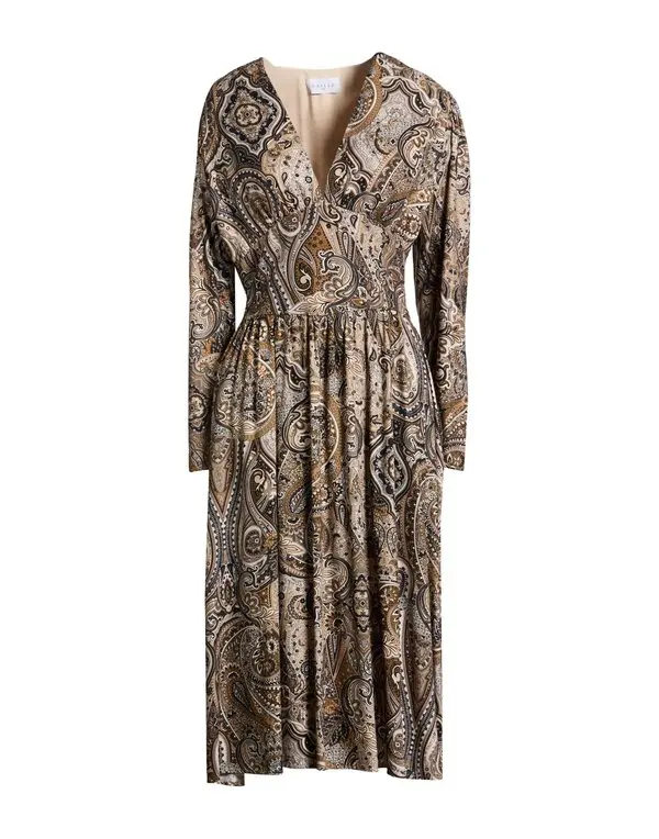 GAELLE PARIS Paisley Print Midi Dress