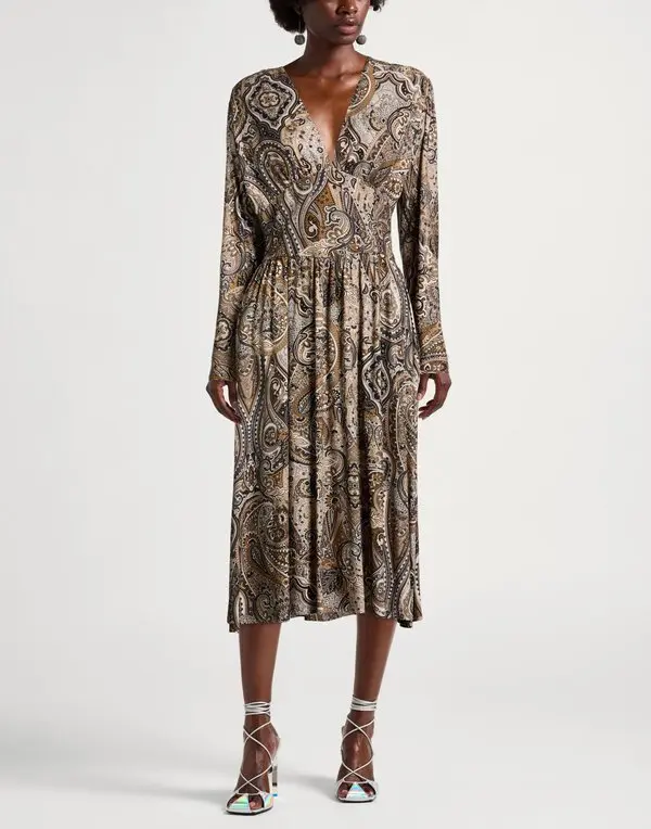 GAELLE PARIS Paisley Print Midi Dress