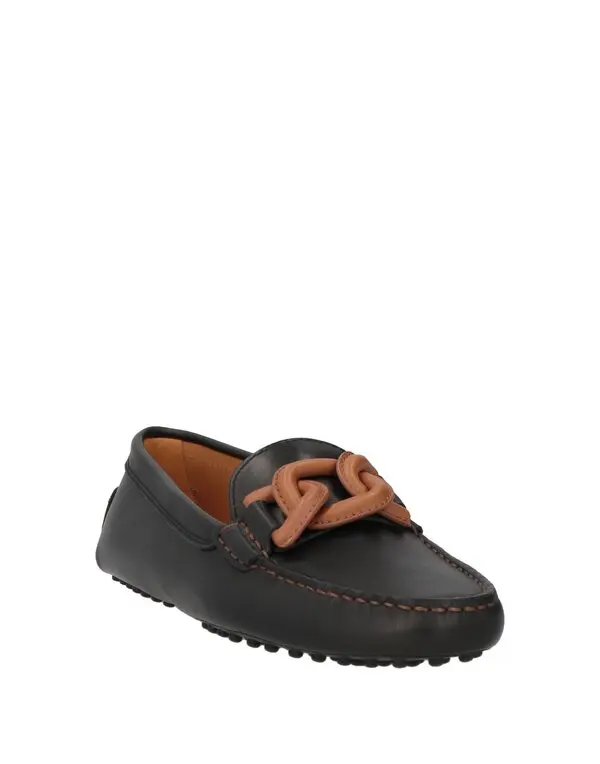 TOD'S Leather Loafers With Appliqués