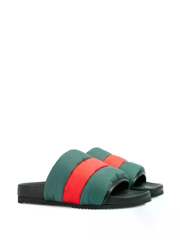 Gucci Web Stripe Padded Slides