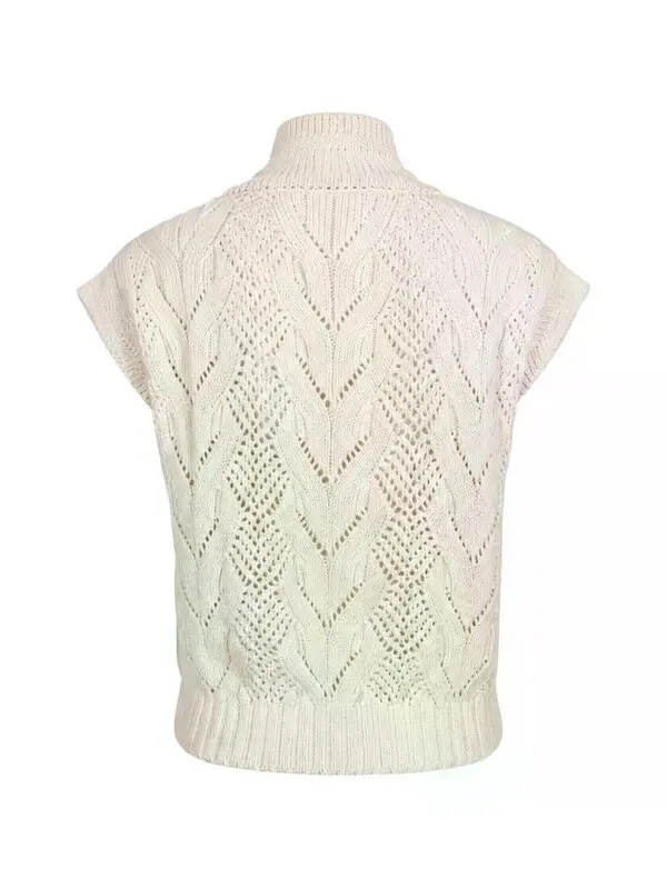 D.exterior Open-knit Shawl-collar Sweater