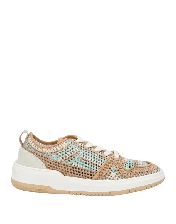 FERRAGAMO Textile Fibers And Leather Low-top Sneakers