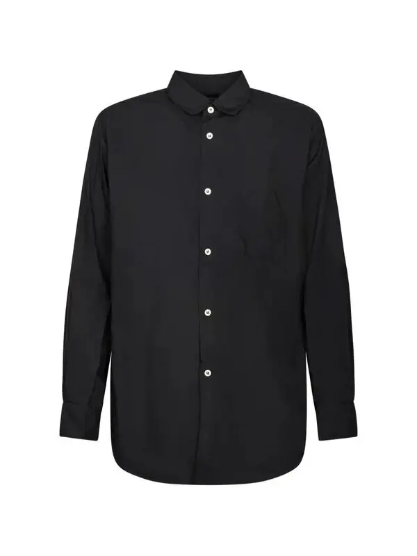 Comme Des Garçons Peter Pan-collar Chest-pocket Shirt - Black
