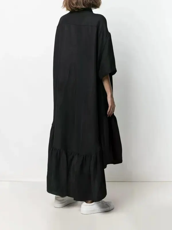 AMI Paris Shirtdress With Ruffled Hem