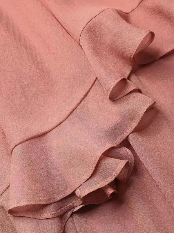 Zimmermann Dusty Rose Ruffled Tiered Spaghetti Strap Dress