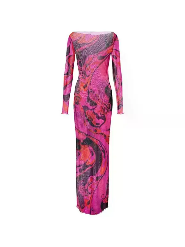 Emilio Pucci Orchidee Print Tulle Dress