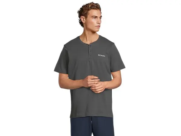 Columbia Landroamer Short Sleeve Henley Ii Knit - Gray