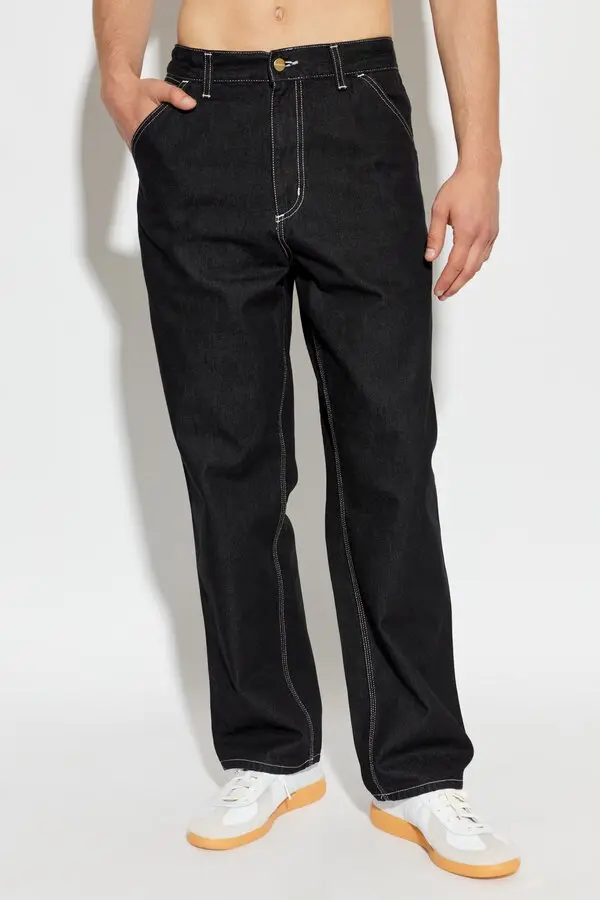 Carhartt Work In Progress Regular Fit Wide-leg Denim Pants