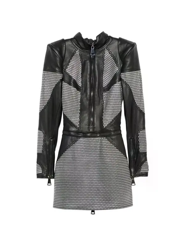 MITILIANE COUTURE Studded Shoulder Mini Dress - Black