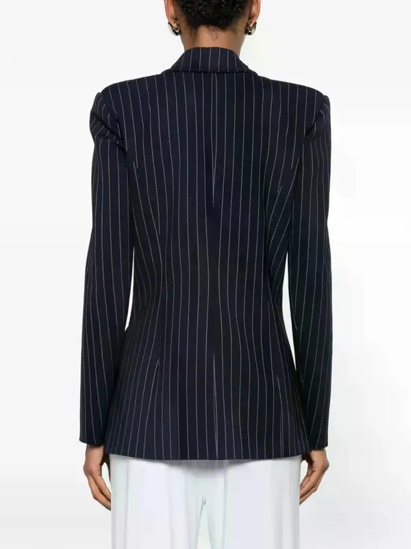 MITILIANE COUTURE Double-breasted Pinstripe Blazer