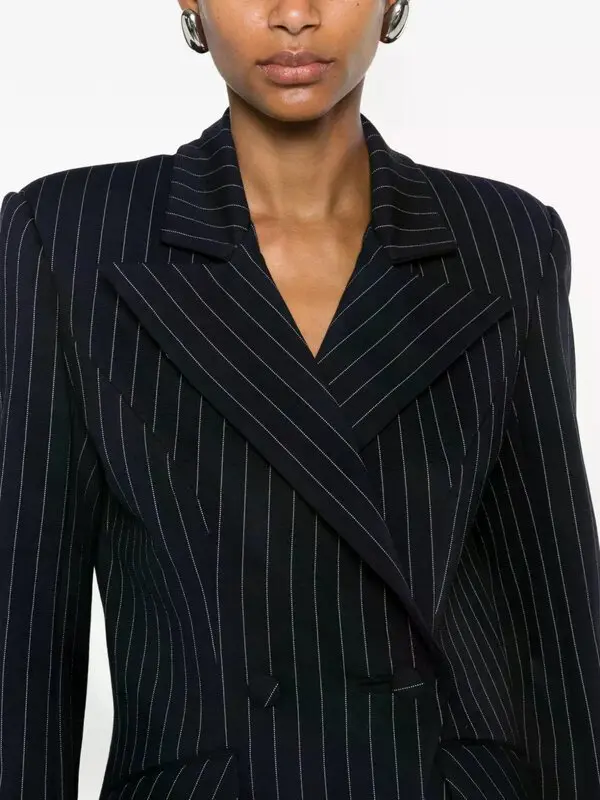MITILIANE COUTURE Double-breasted Pinstripe Blazer