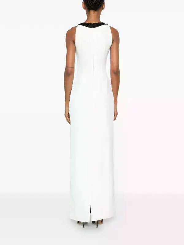 MITILIANE COUTURE Sleeveless Maxi Dress With Gem Embellishments And Cut-out Detailing