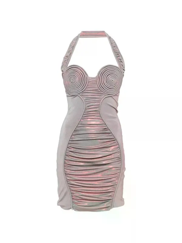 MITILIANE COUTURE Spiral-cup Mini Dress - Grey