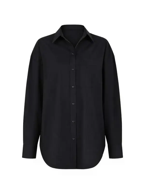 Wardrobe.NYC Oversized Chest Pocket Shirt - Black