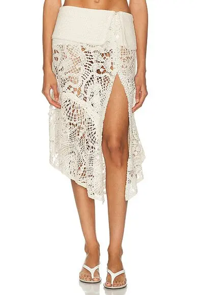 SIEDRES Rita Crochet Knit Skirt