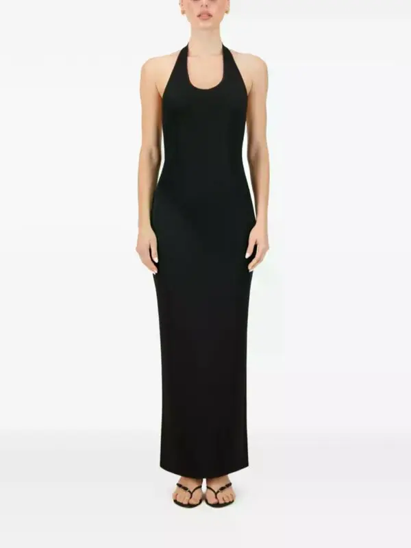 LA GALPA Aziza Backless Halterneck Maxi Dress