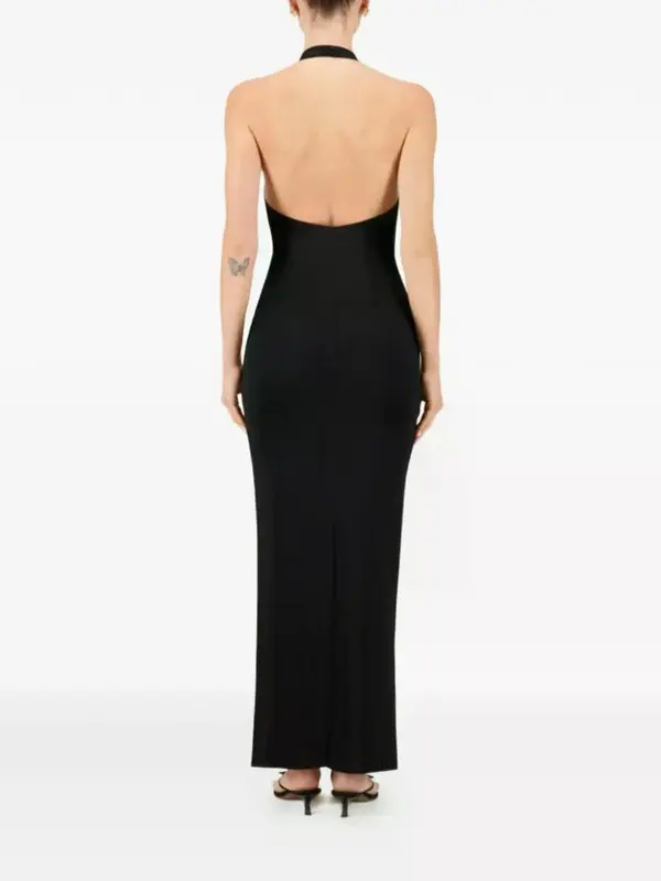 LA GALPA Aziza Backless Halterneck Maxi Dress