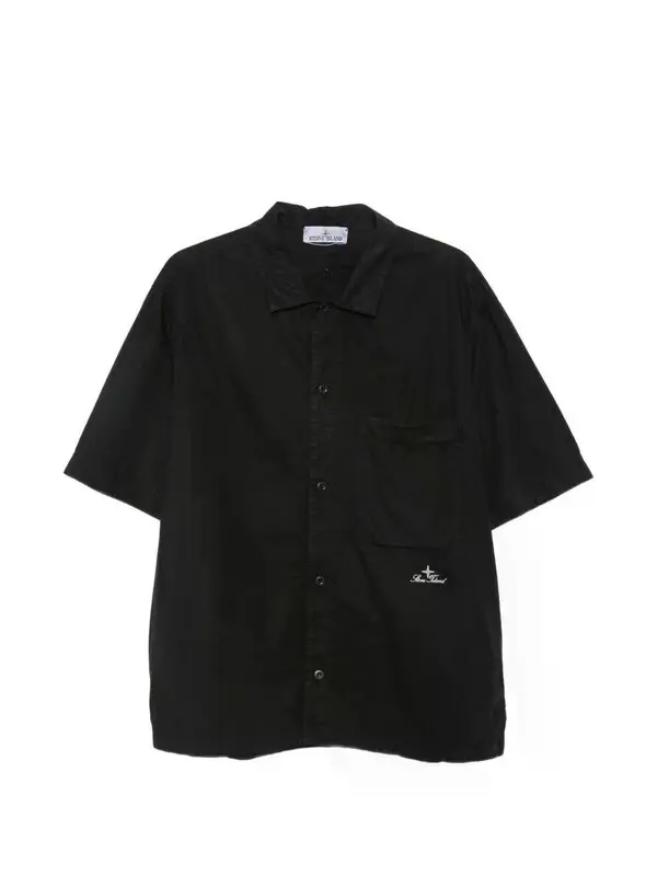 Stone Island Straight-cut Logo-embroidered Shirt