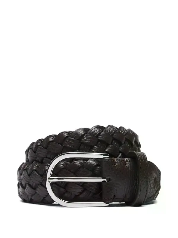 Brioni Braided Leather Belt
