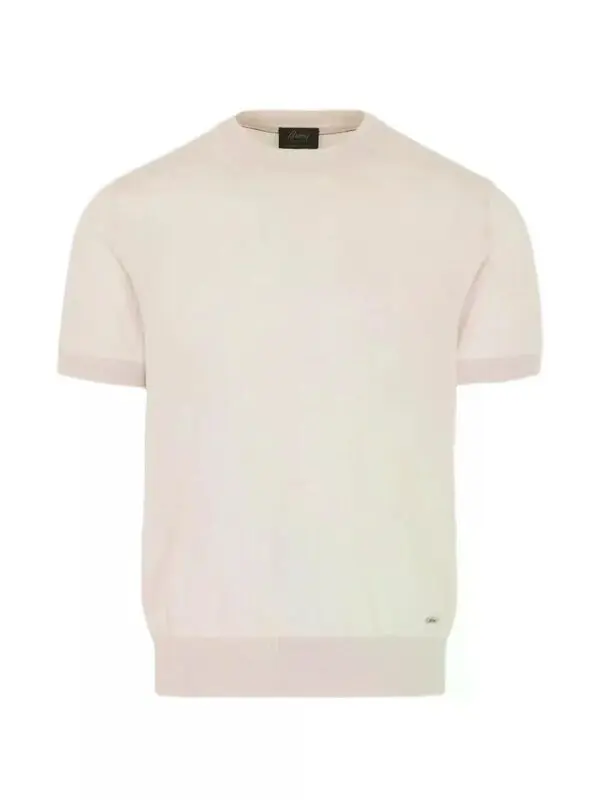 Brioni Fine-knit Ribbed-trim T-shirt