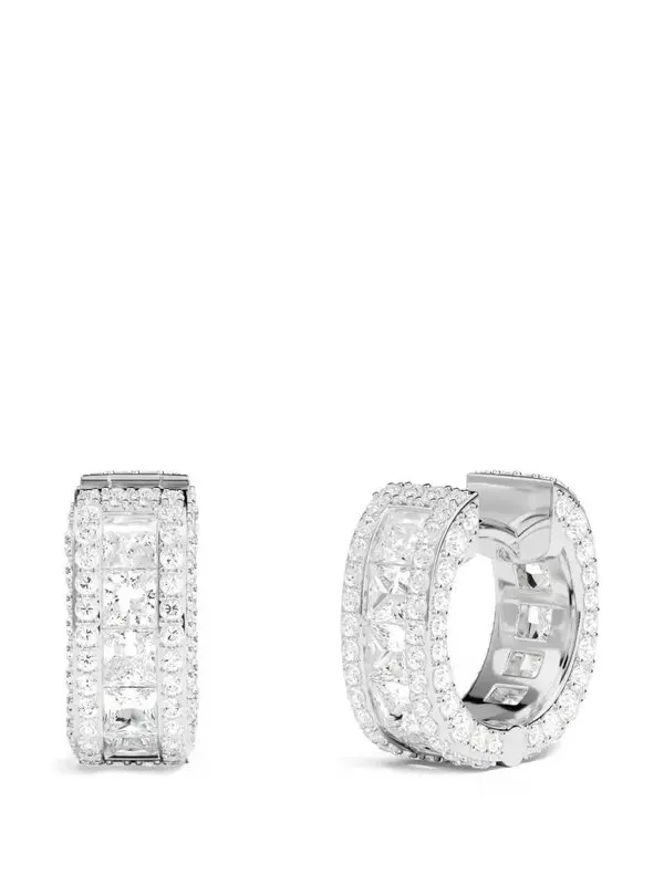 APM MONACO Mini Monaco Crystal-embellished Hoop Earrings