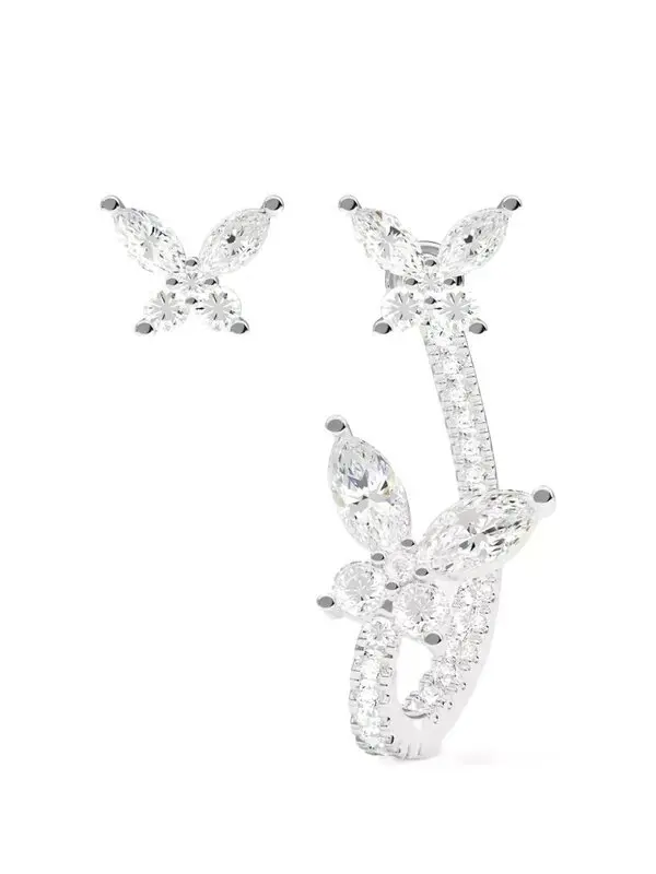 APM MONACO Asymmetric Butterfly Earrings - Silver