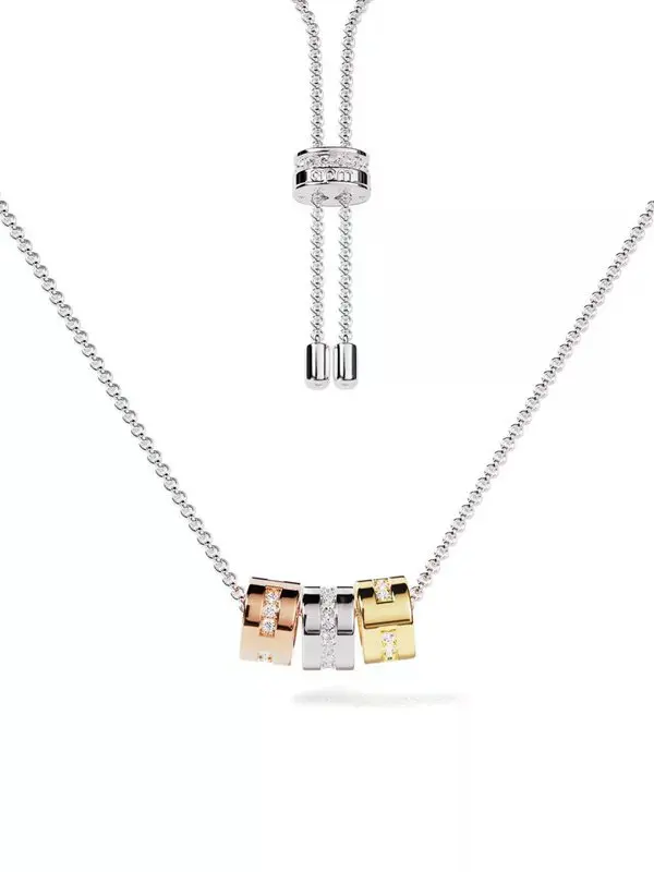 APM MONACO Tricolor Morse Love Necklace