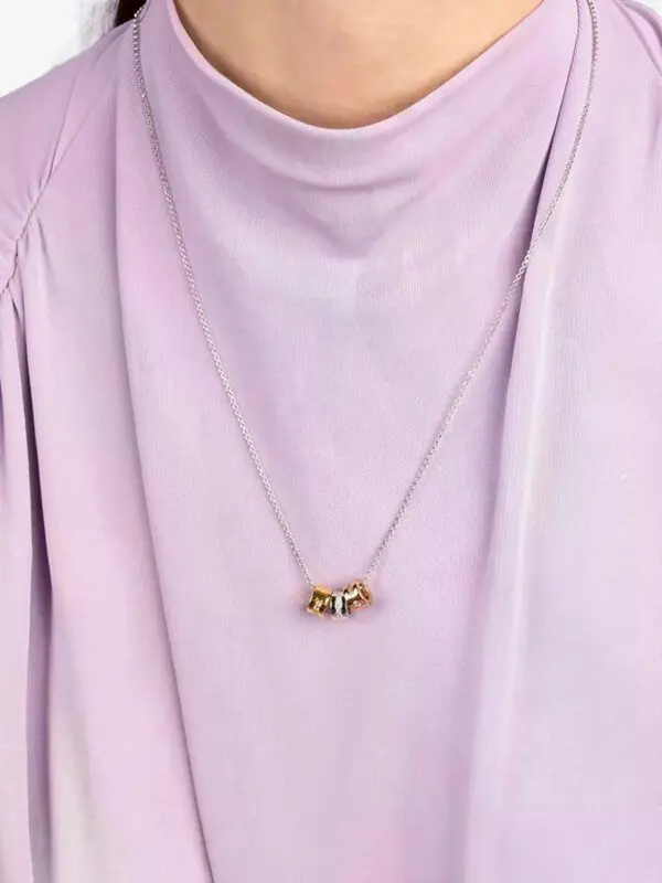 APM MONACO Tricolor Morse Love Necklace