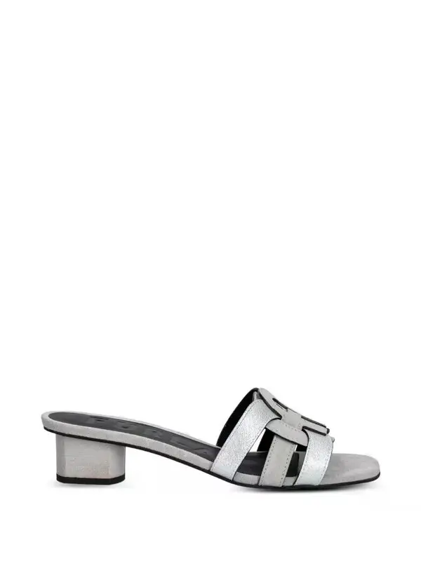 Furla Logo Detailed Sandals - Grey