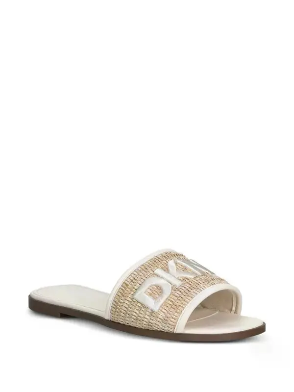 Dkny Logo-embroidered Woven Sandals