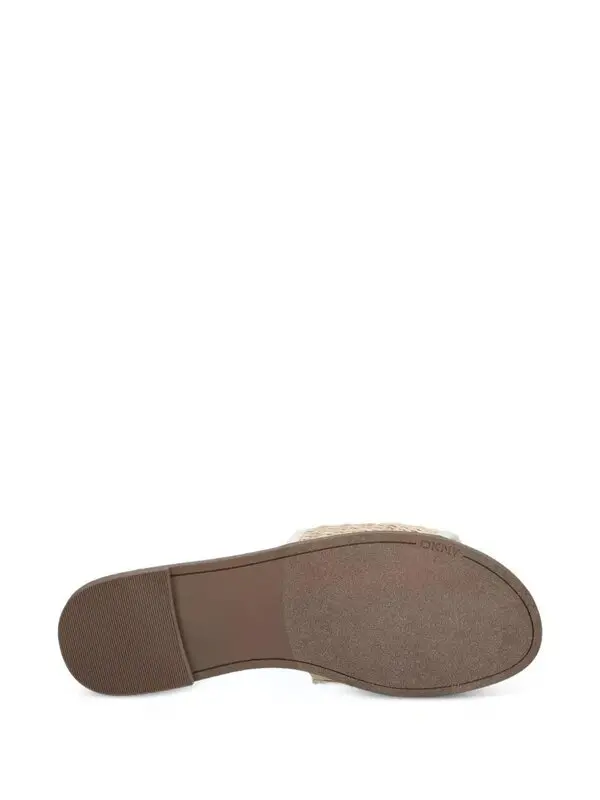 Dkny Logo-embroidered Woven Sandals