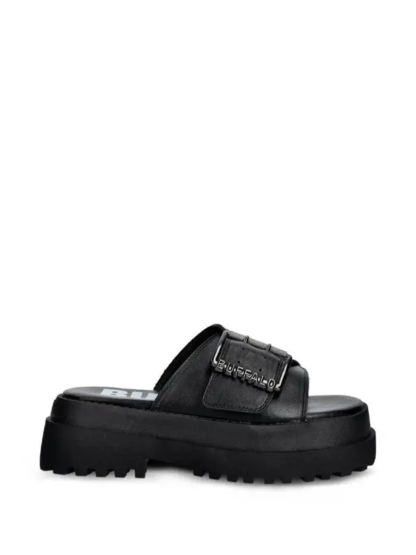 BUFFALO Pluto Slide Buckle Sandals - Black